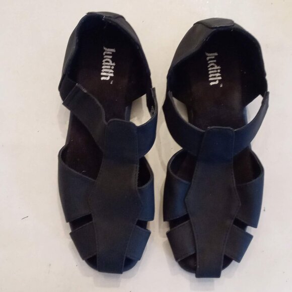 Judith | Shoes | Judith Rosemary Mary Jane Fisherman Black Strappy ...